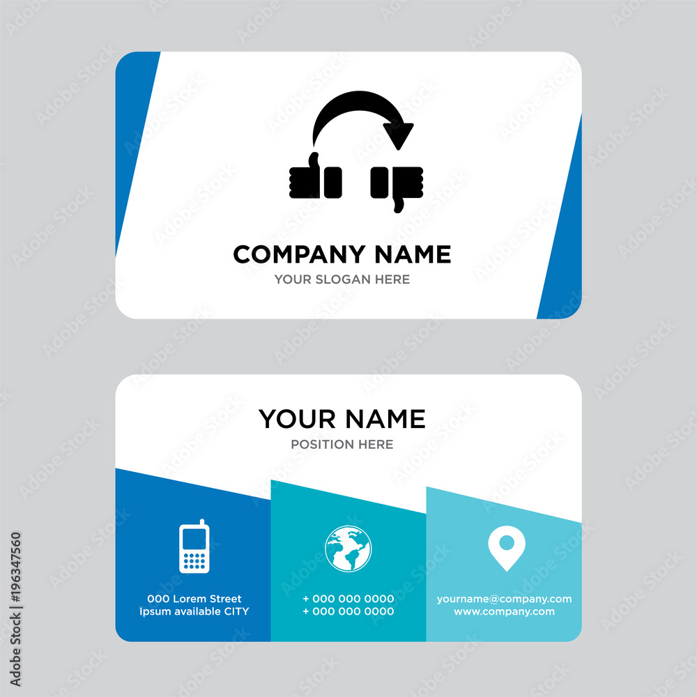 flip over business card design template, Visiting for your company ...