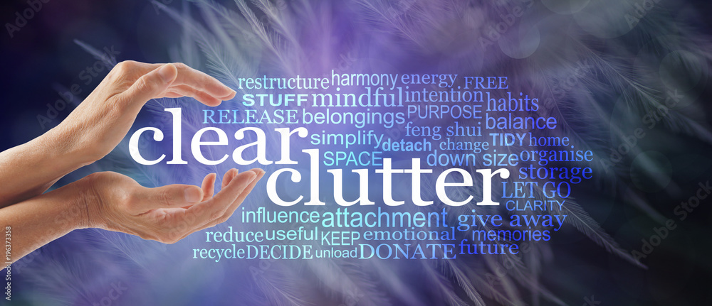 Make space in your life and clear your clutter - female cupped hands ...
