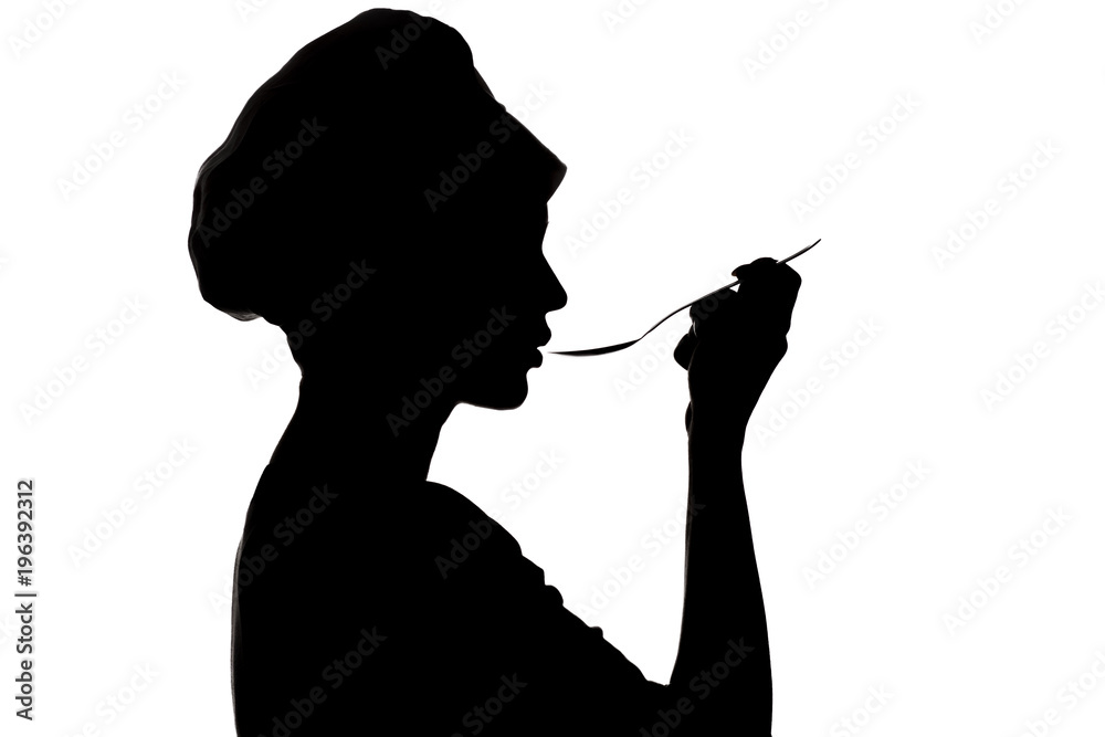 Woman Baking Silhouette