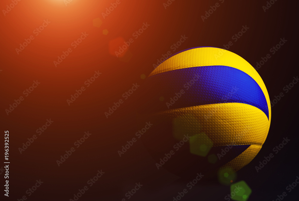 volleyball ball isolated on black background. Stock Photo | Adobe Stock
