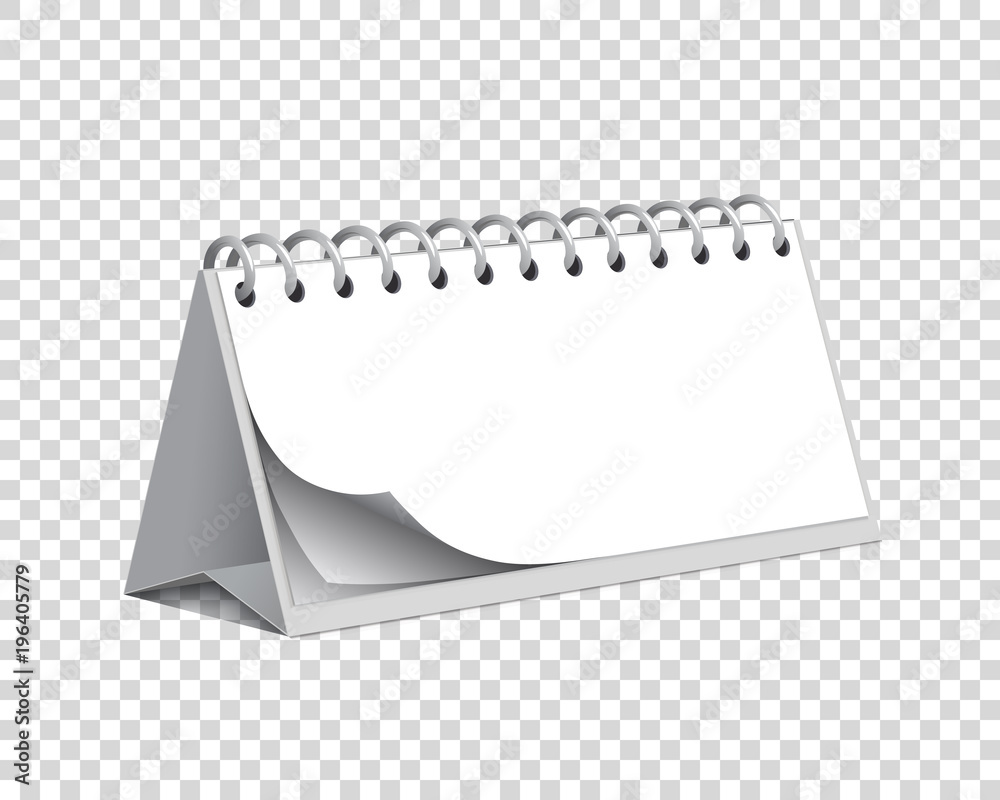 Blank vector desk paper calendar on a chequered background Stock Vector ...