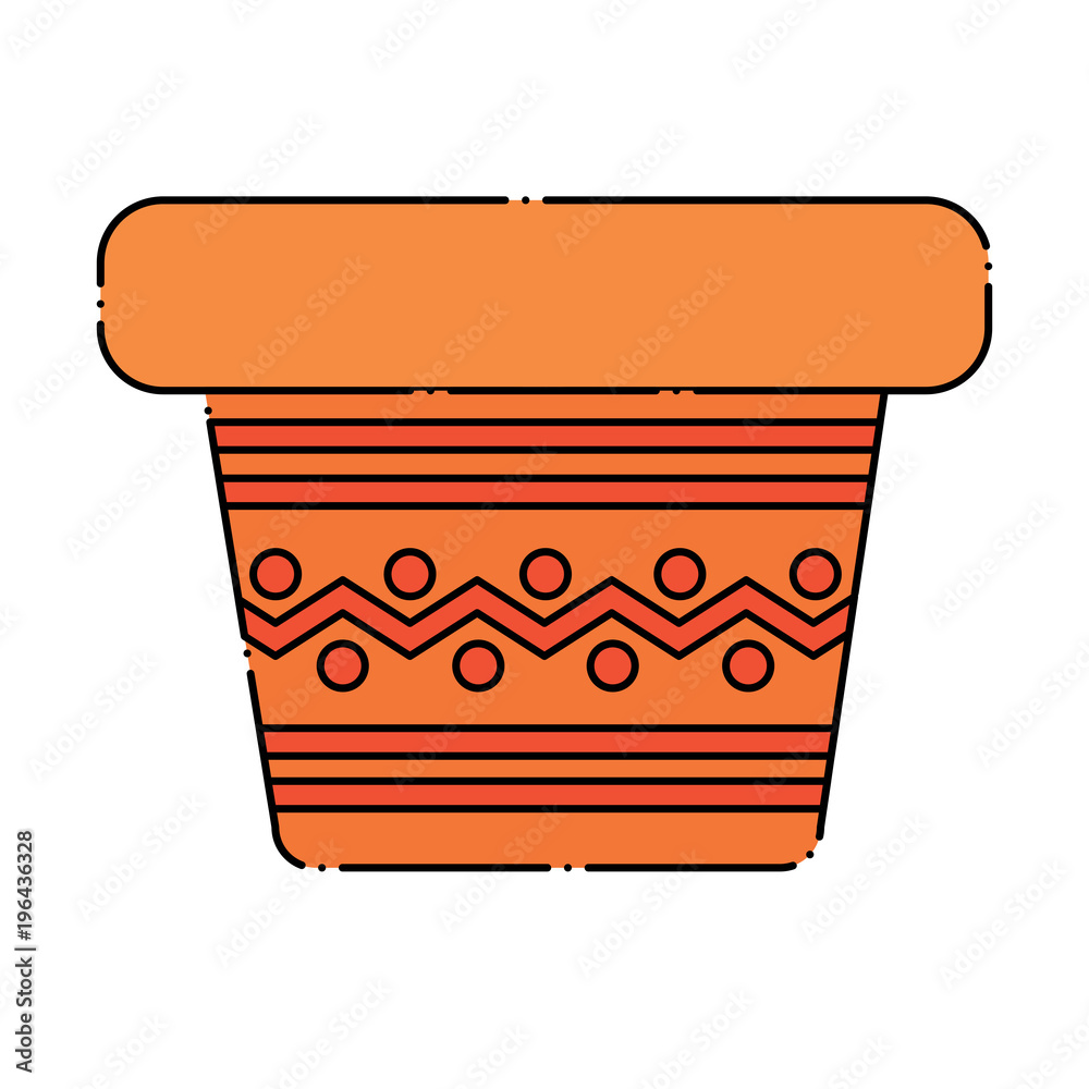 empty flower pot icon over white background, colorful design. vector ...
