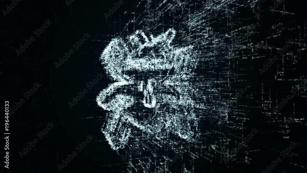 Virus logo, design consisting of digit code and symbol. Abstract virus ...