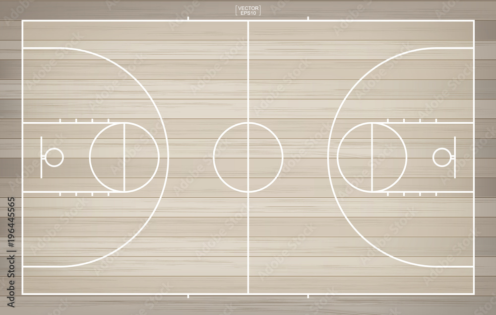 Basketball field for background. Basketball court with line pattern ...