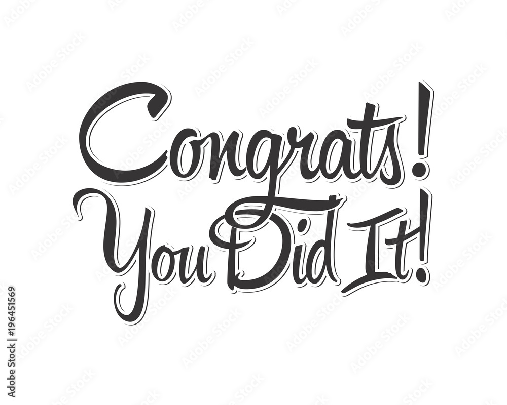 congrats alphabet typography font text image vector icon Stock Vector ...