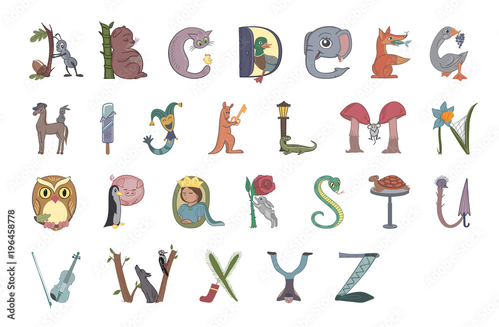 ABC alphabet for kids Stock Vector | Adobe Stock