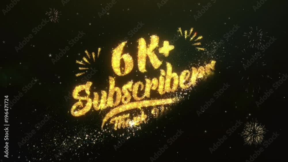 Video „6K+ Subscribers Text Greeting and Wishes card Made from Glitter ...