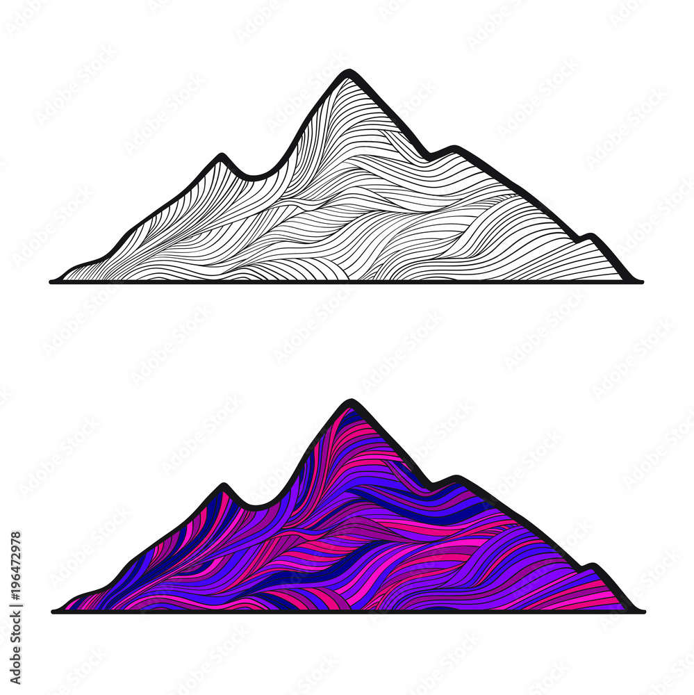 Mountain Drawing Color