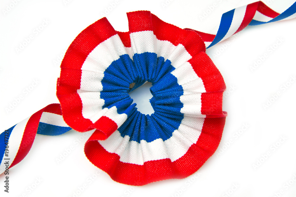 cockade with french flag Stock Photo | Adobe Stock