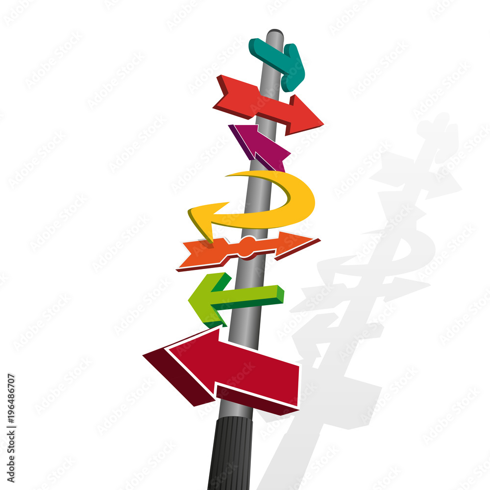 orientation - direction - signalisation - poteau - indicateur ...