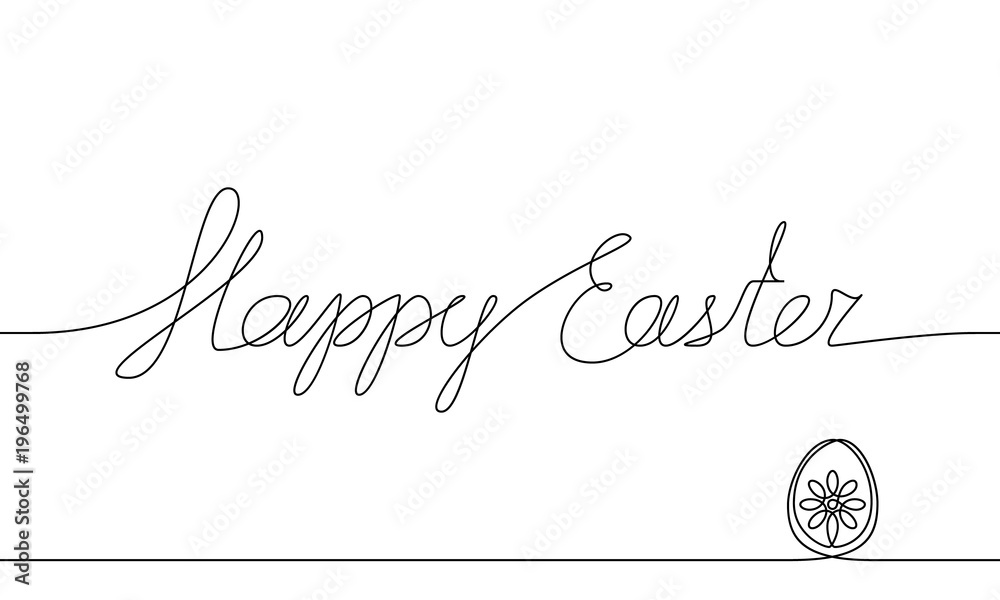 HAPPY EASTER handwritten inscription. Hand drawn lettering. alligraphy ...