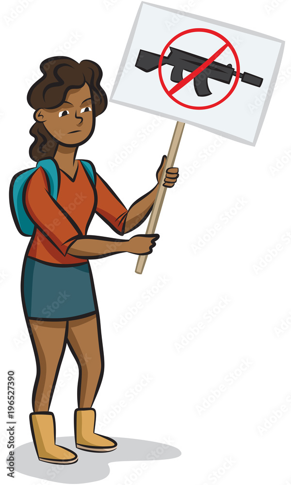 Protesting Gun Violence Stock Vector | Adobe Stock