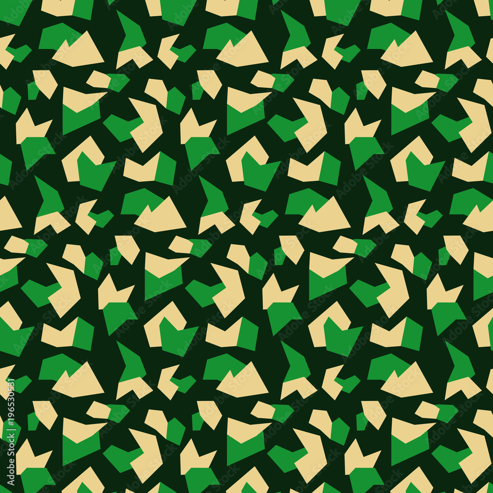 Military background of soldier green camouflaging seamless pattern ...