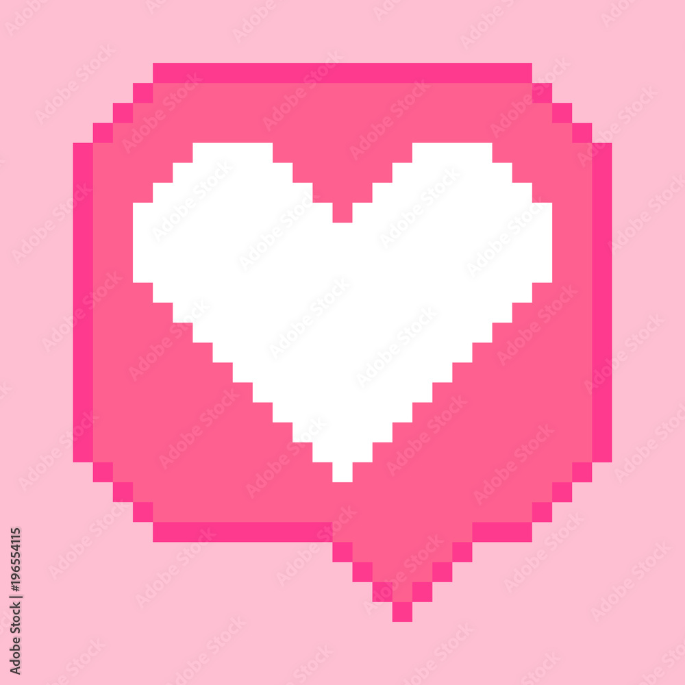 8 bit like bubble icon Stock Vector | Adobe Stock