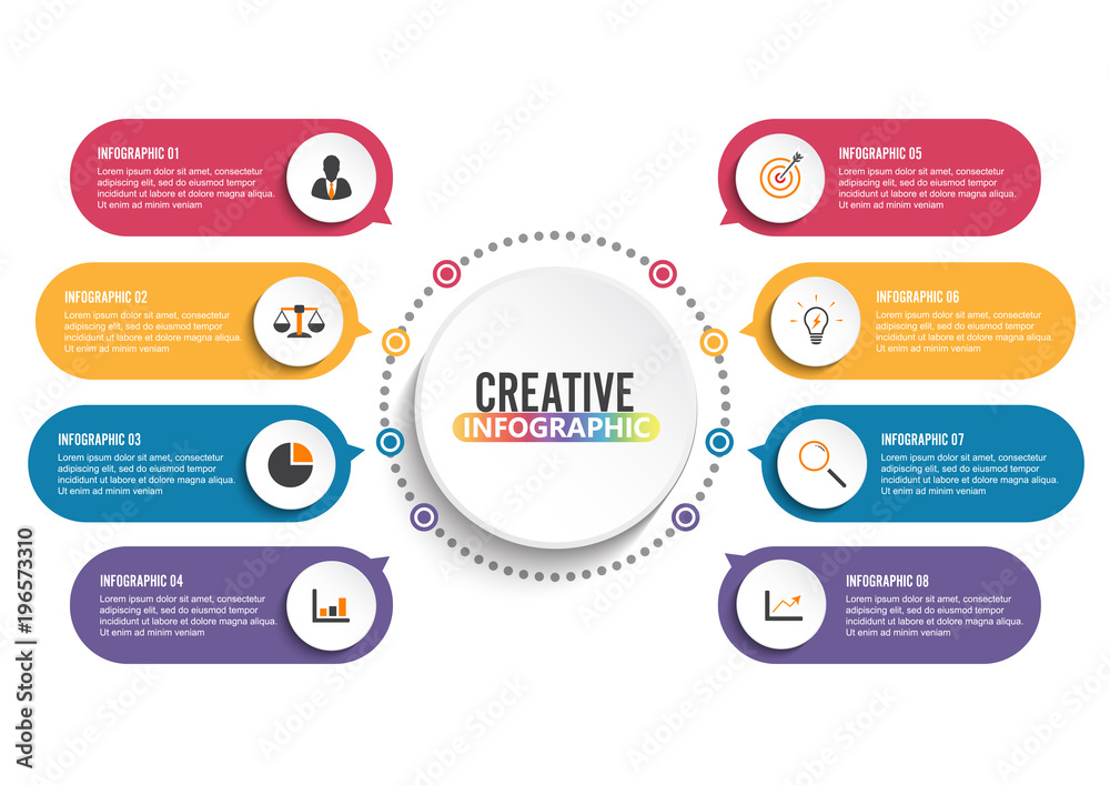 Business data visualization. Process chart. Abstract elements of graph ...
