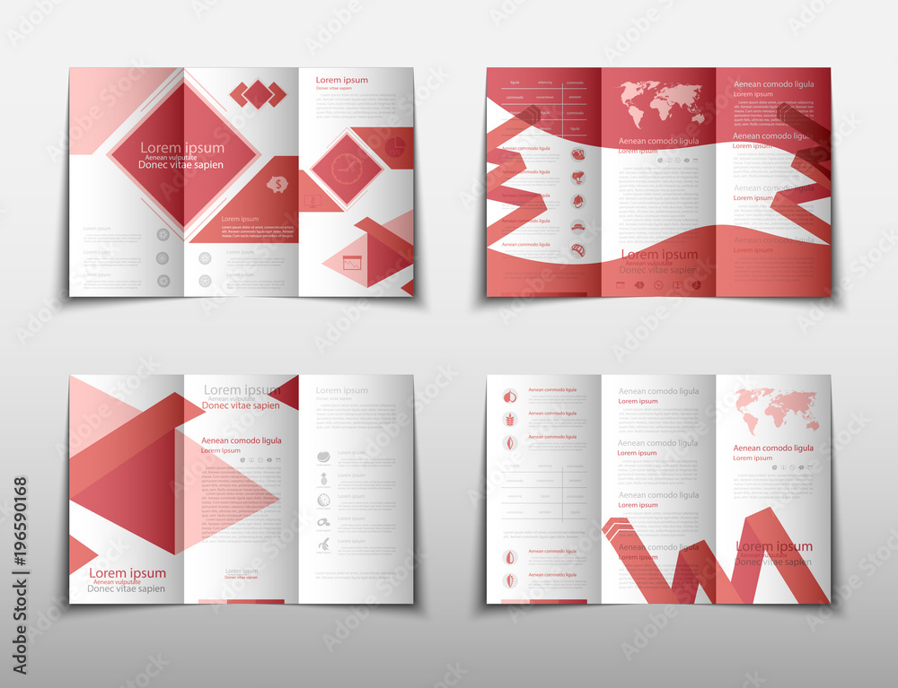 Leaflet cover presentation abstract geometric background, layout in A4 ...