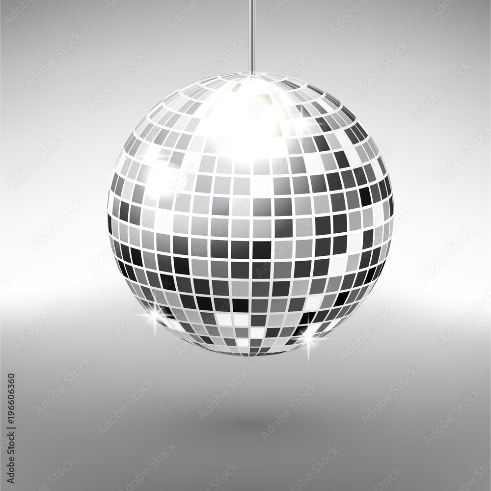Silver Disco Ball Background