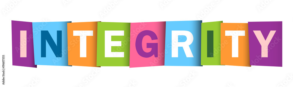 INTEGRITY colourful vector letters icon Stock Vector | Adobe Stock