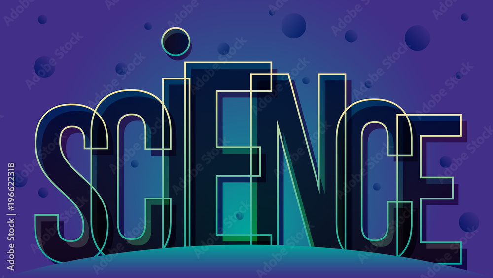 Science word on gradient background. Stock Vector | Adobe Stock