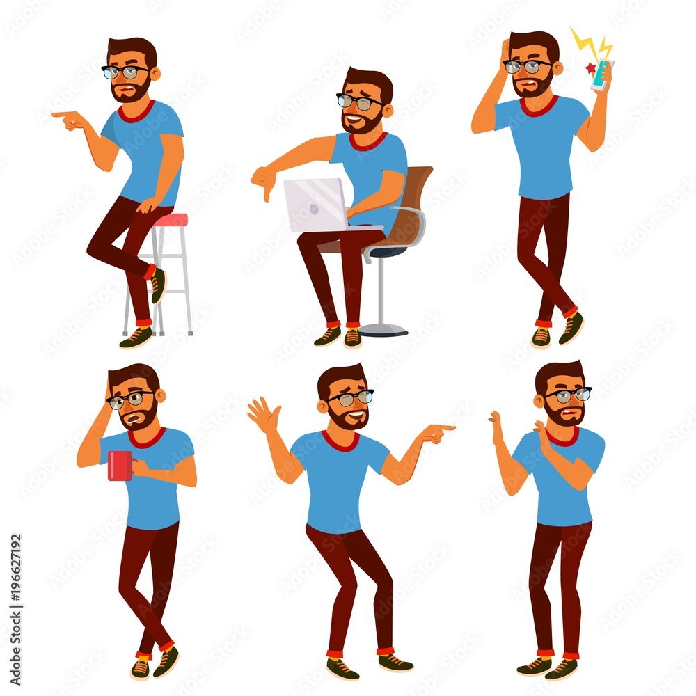 Negativity Expressing Vector. Male Character. Thumbs Down. Choice ...