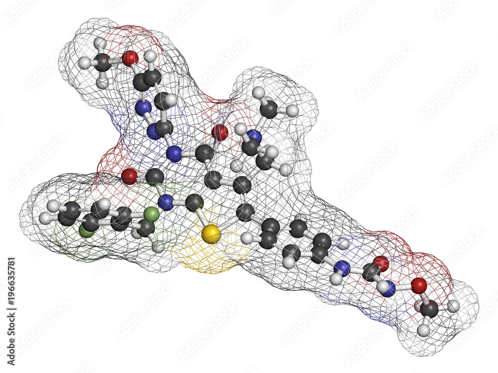 Relugolix drug molecule (gonadotropin-releasing hormone receptor ...