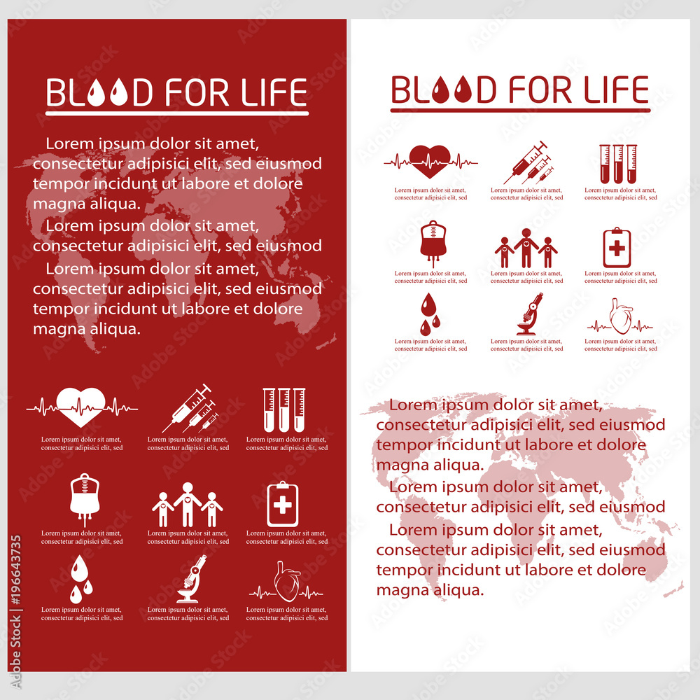 Blood donor flyer design template Stock Vector | Adobe Stock