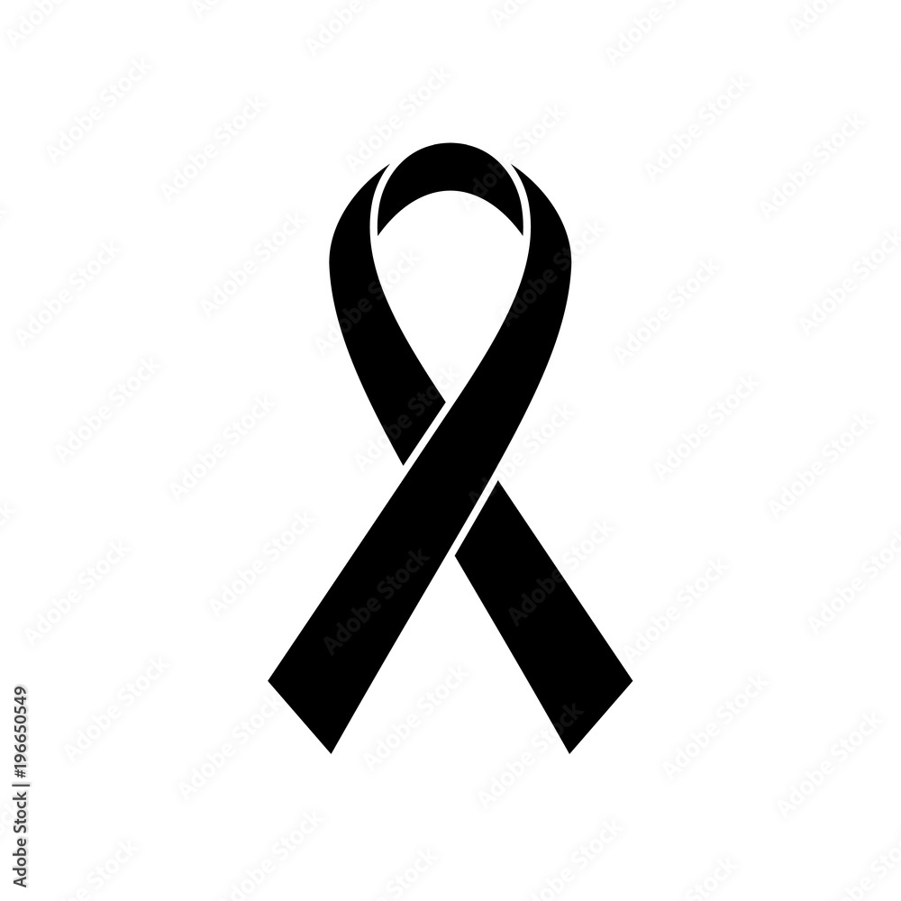Breast Cancer Ribbon Vector Black And White
