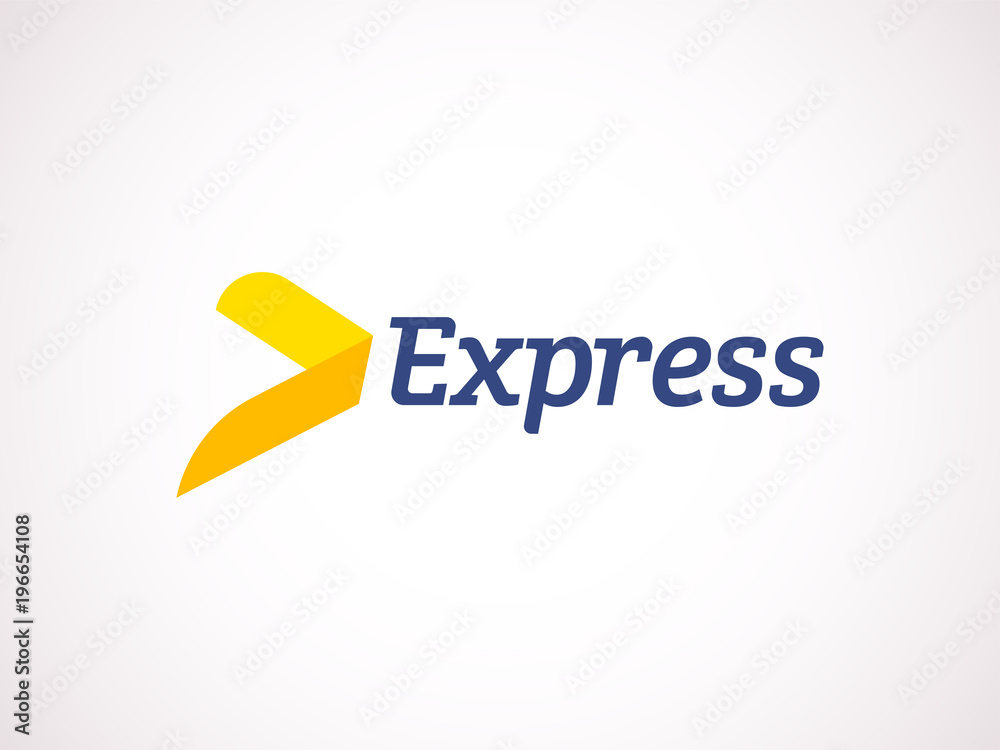 Transport logistic logo of express arrow moving forward for courier ...