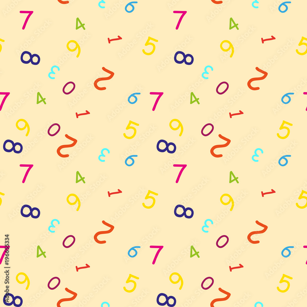 Mathematics background - different numbers in random pattern. School ...