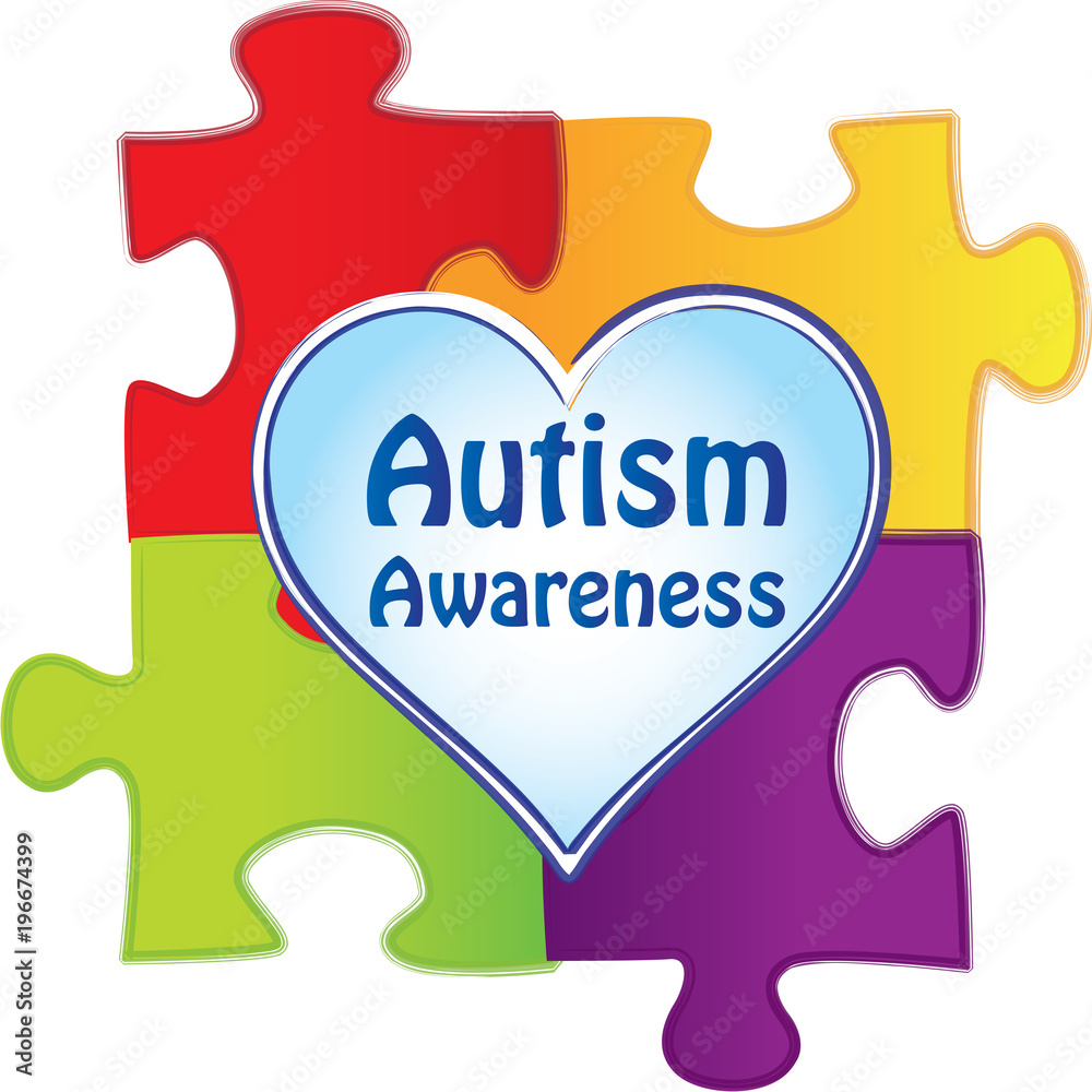 Autism Awareness Puzzle Pieces Stock Vector | Adobe Stock
