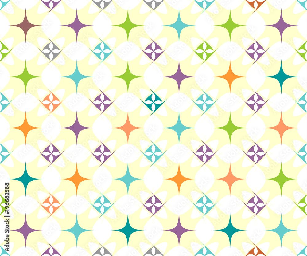 seamless abstract vector colorful star patterns Stock Vector | Adobe Stock