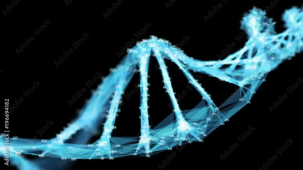 Abstract Digital polygon random digits plexus DNA molecule For visuals ...