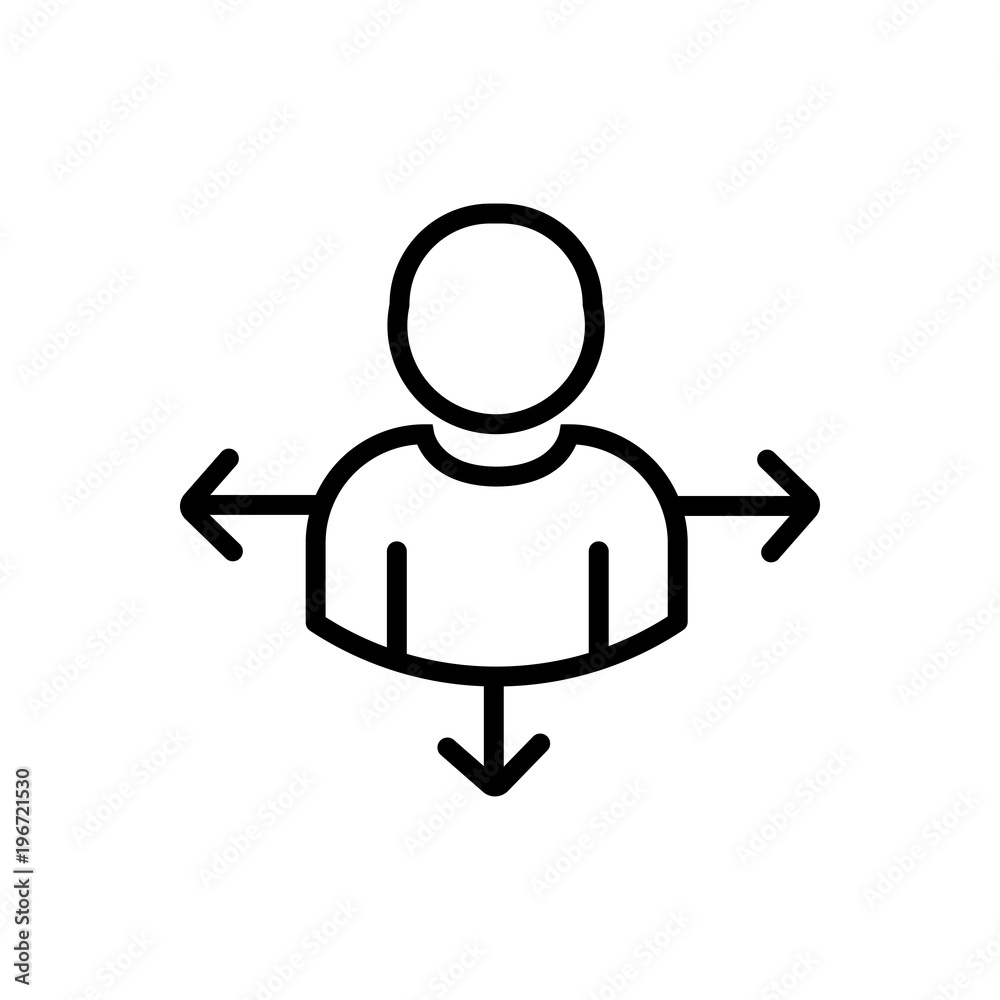 character placement outlined vector icon. Simple, modern flat vector ...