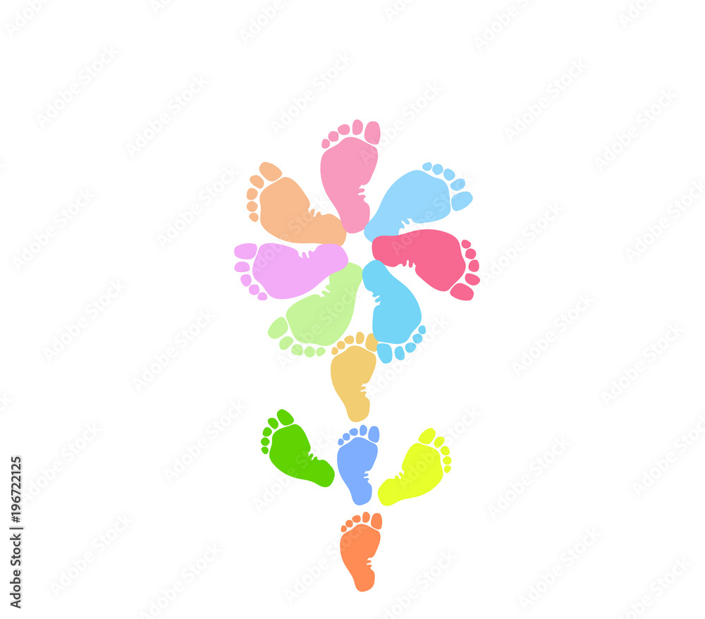 Children Footprints Clipart