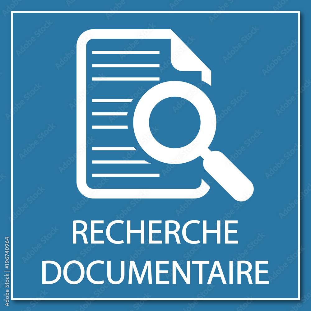 Logo recherche documentaire. Stock Vector | Adobe Stock