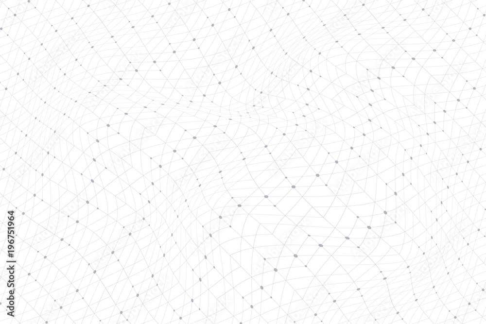 Geometric pattern with connected lines, dots, points, nodes. Graphics ...