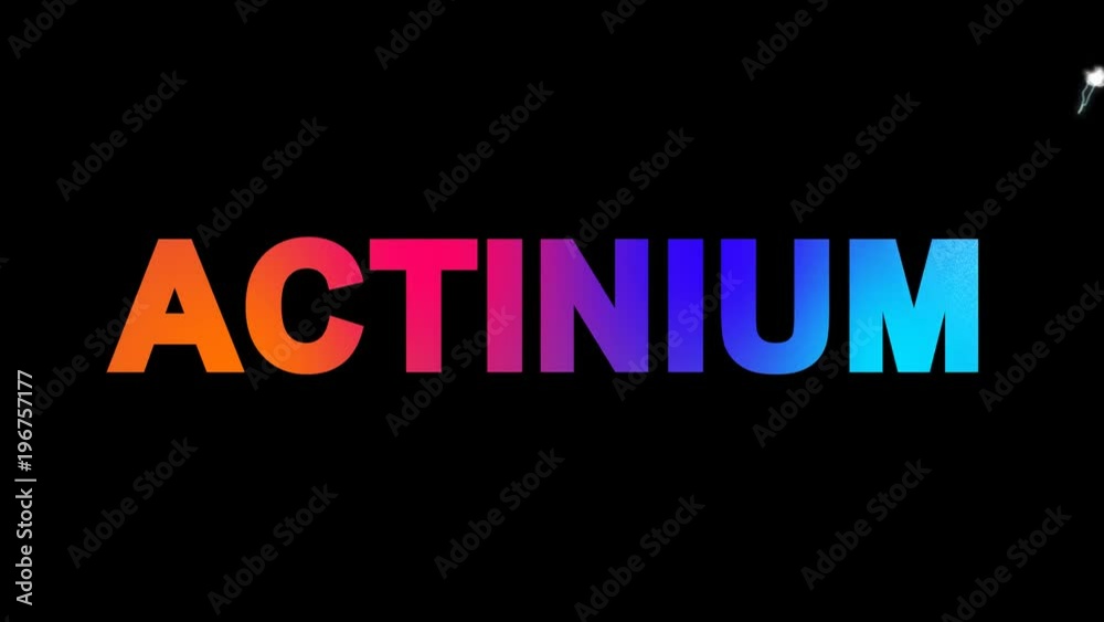 Vidéo Stock Element of periodic table ACTINIUM multi-colored appear ...