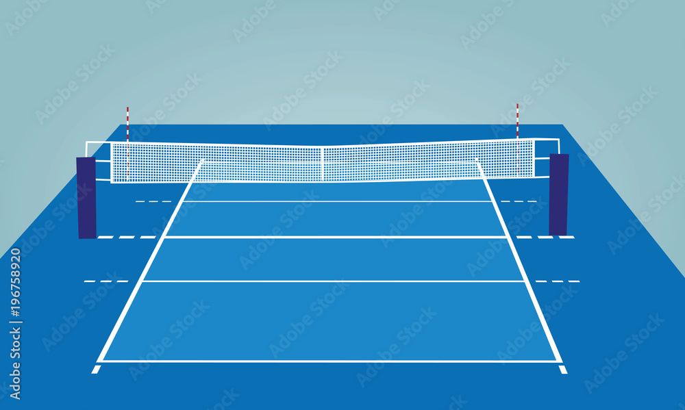 Volleyball court. vector illustration Stock Vector | Adobe Stock