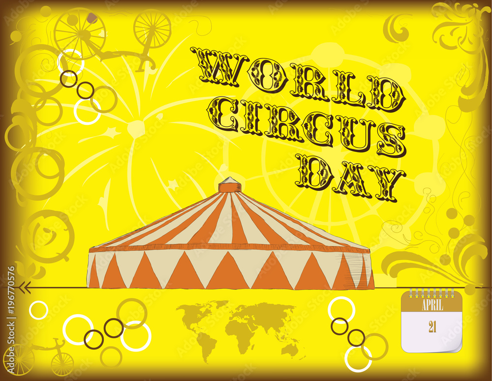 Happy poster by World Circus Day Stock Vector | Adobe Stock