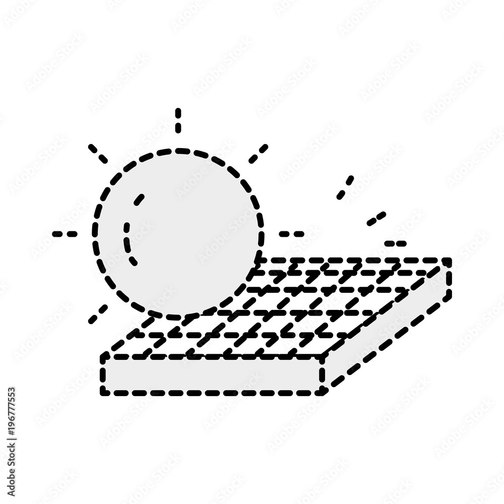 dotted shape solar energy design to ecology care Stock Vector | Adobe Stock