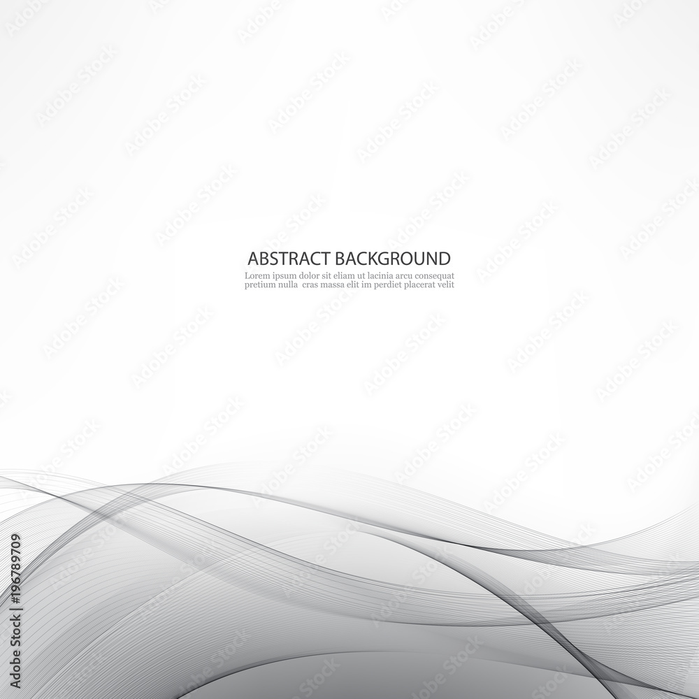 Abstract gray wave background.Transparent wavy lines Stock Vector ...
