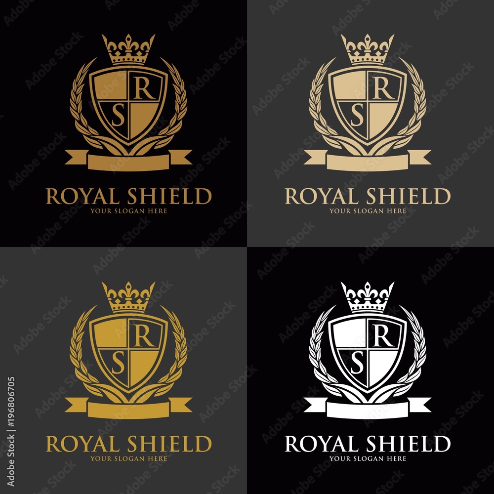 Luxury vintage crest logo. Calligraphic royal emblems and elements ...