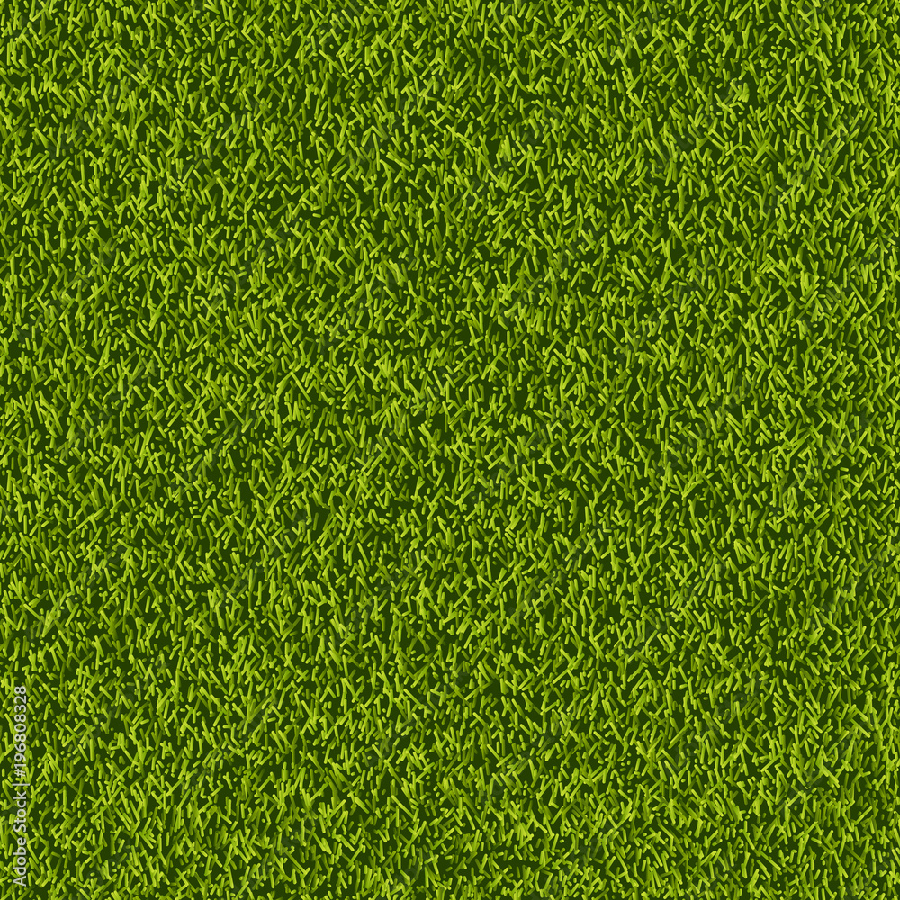 Vector green grass lawn seamless texture. Abstract spring or summer ...