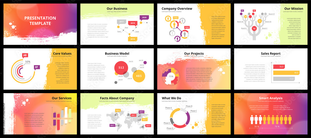 Business Presentation Templates Stock Vector Adobe Stock