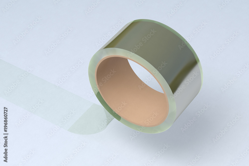 Transparent adhesive tape roll Stock Illustration | Adobe Stock