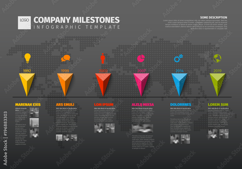 Vector Infographic Company History Timeline Template Stock Vector ...