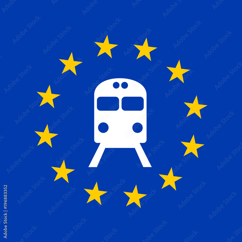 European Union and travelling and transportation by train on the ...