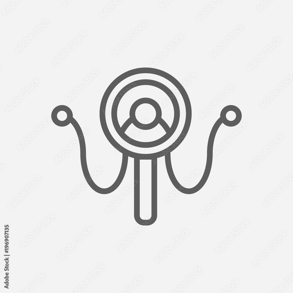 Data analytics icon line symbol. Isolated vector illustration of ...