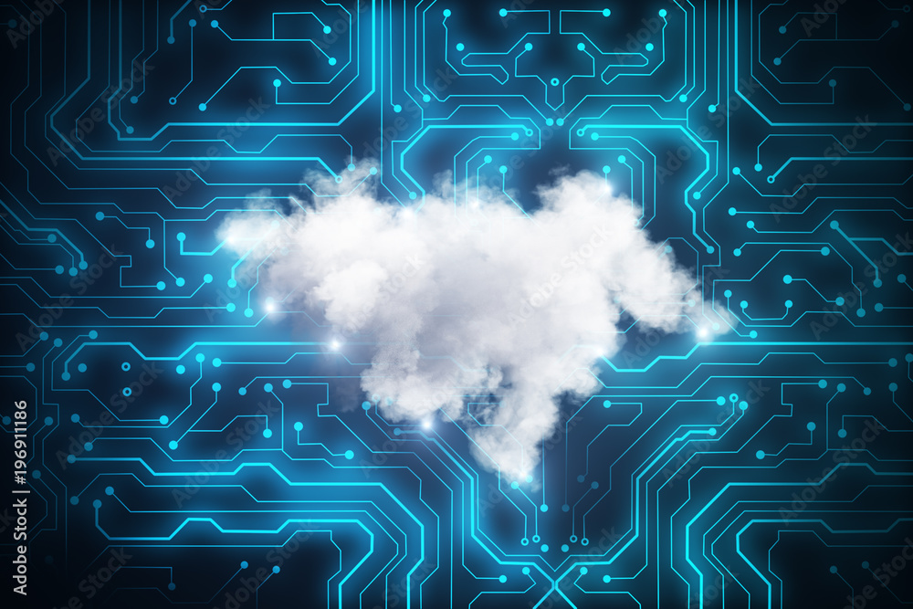 Cloud computing background Stock Illustration | Adobe Stock