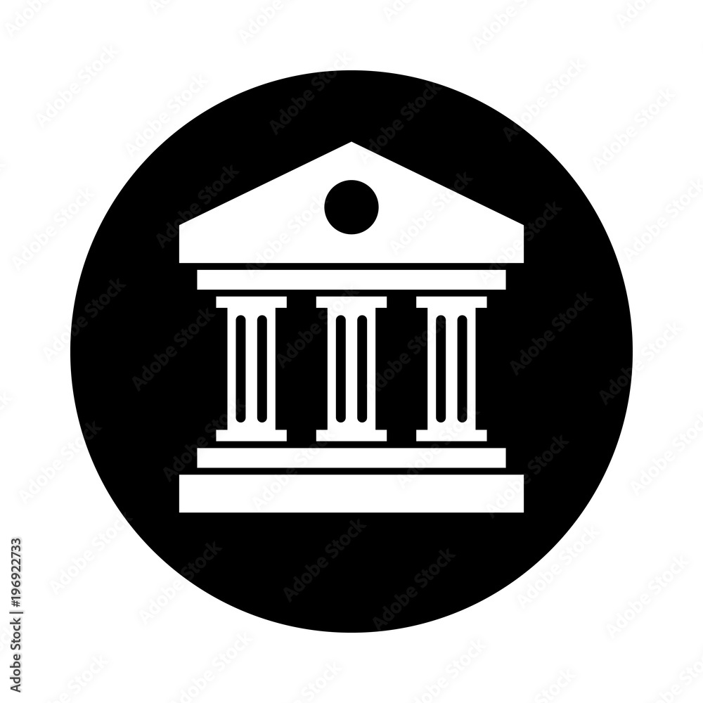 Black Bank Icon